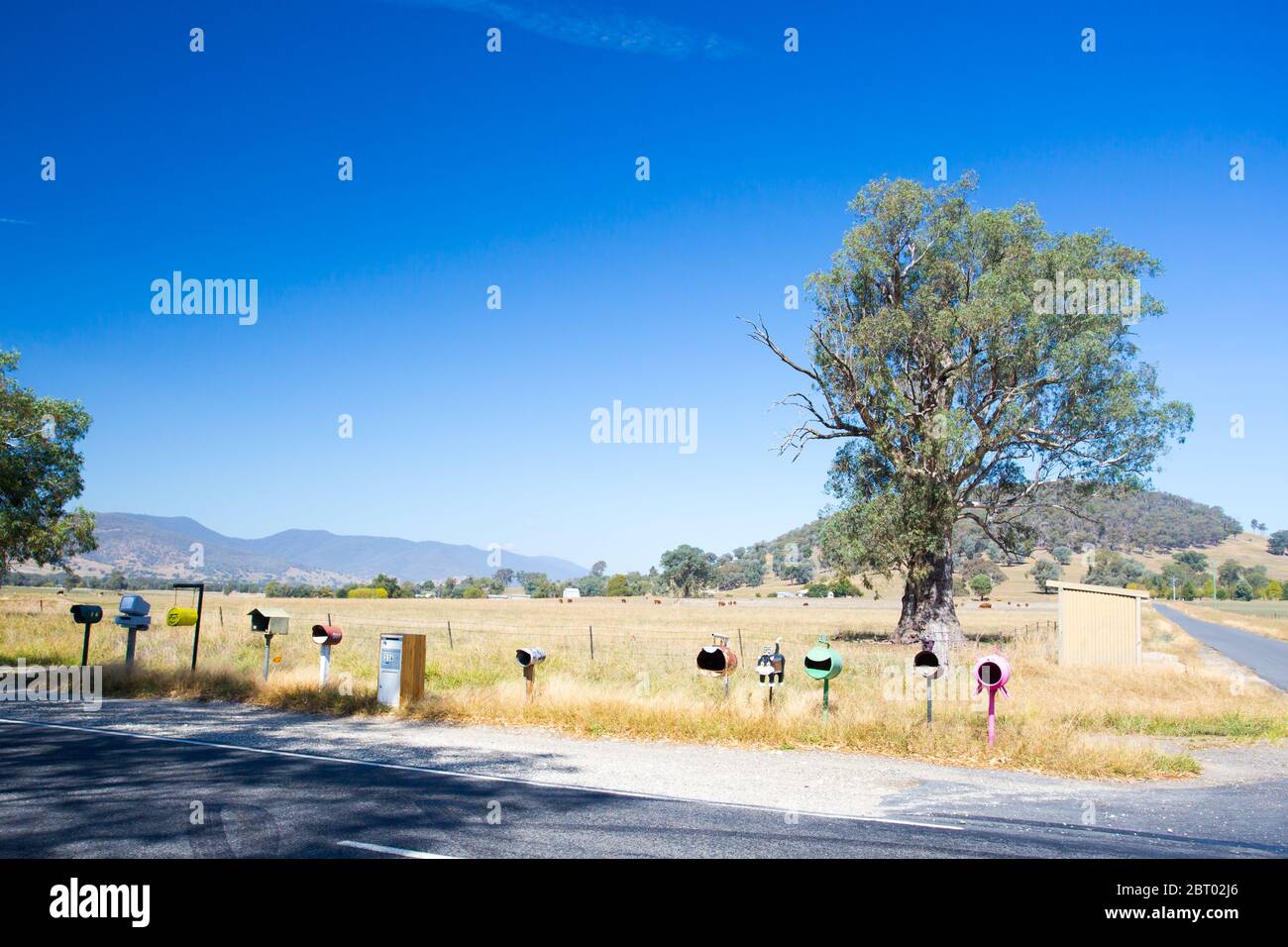 Rural Letterboxes in Country Australia Stock Photo - Alamy