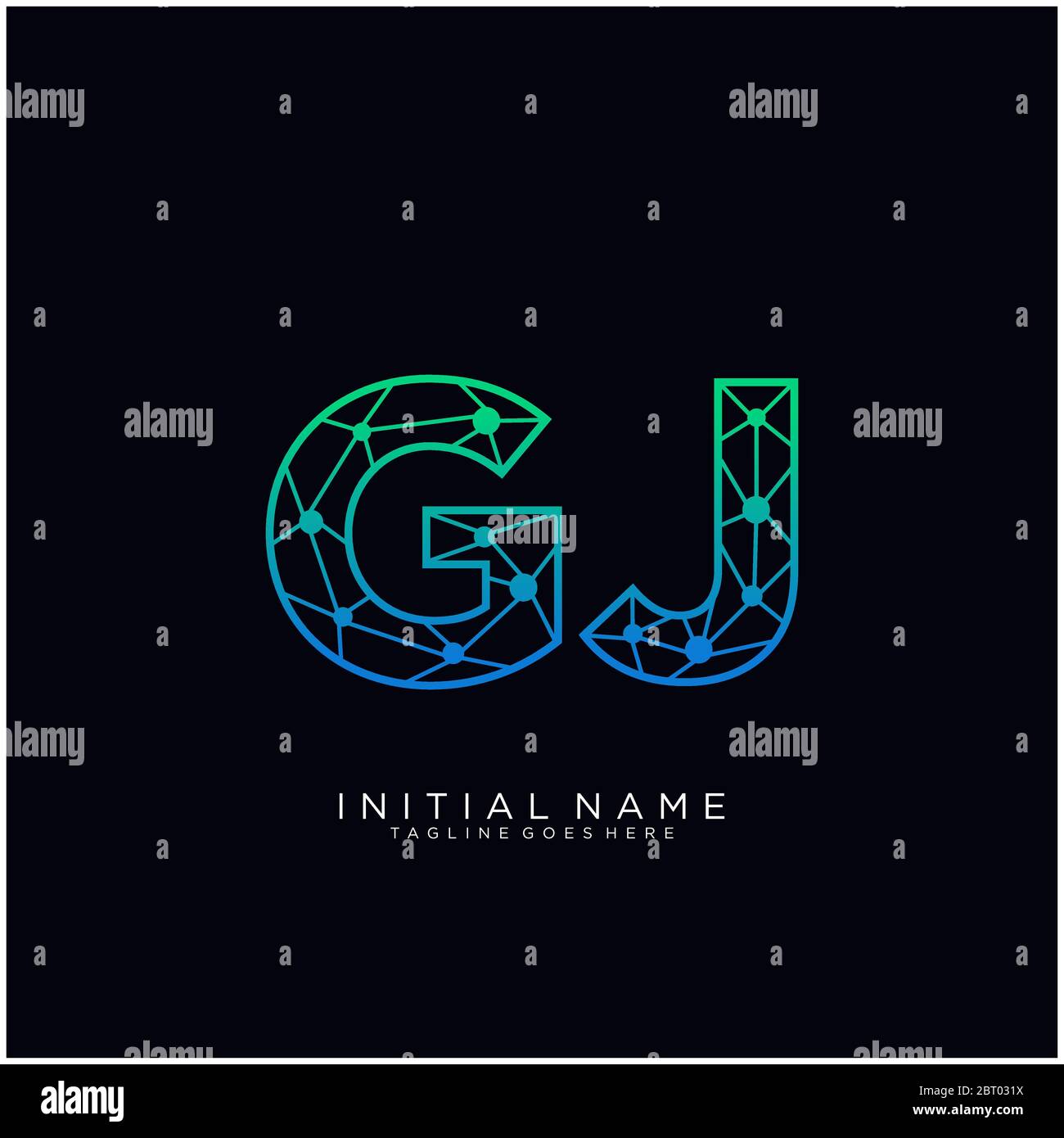 Initial letter gj hi-res stock photography and images - Alamy