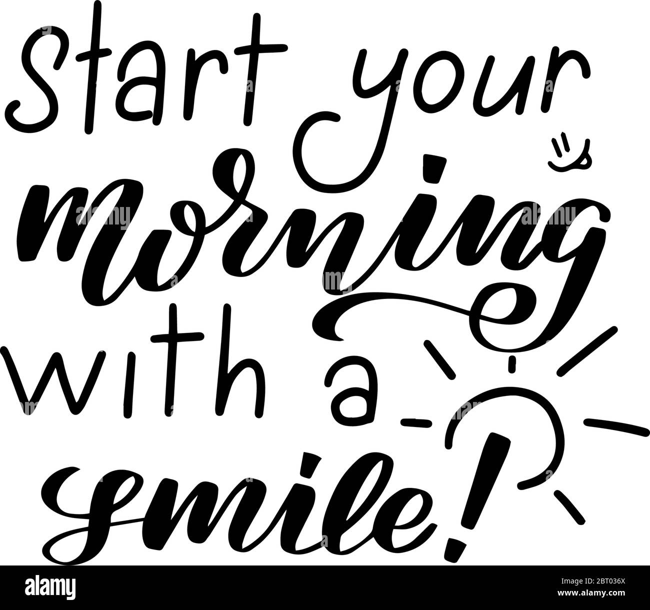 Vector calligraphy illustration isolated on white background Stock ...