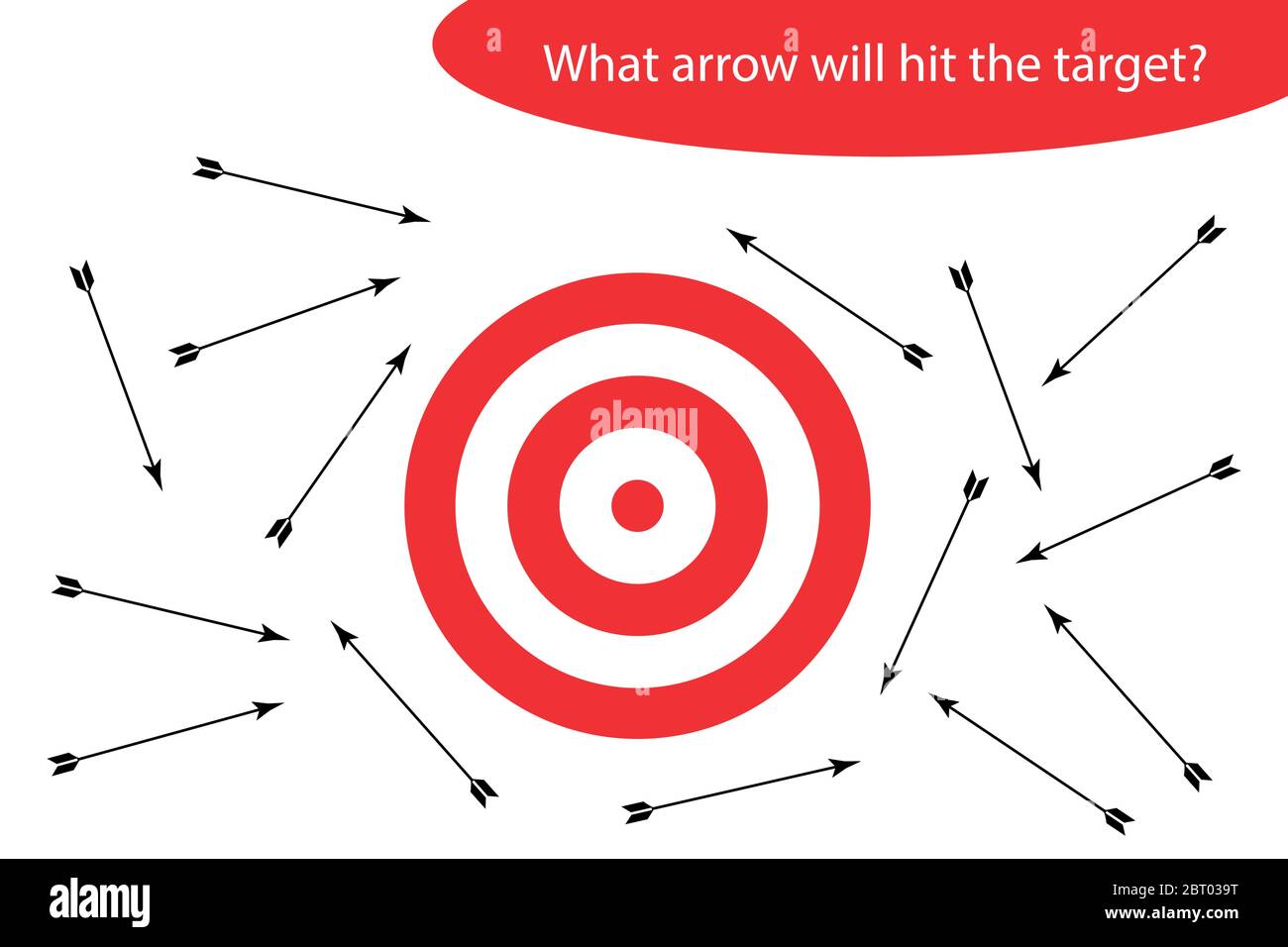 Riddle for children, which arrow will hit the target, education game ...