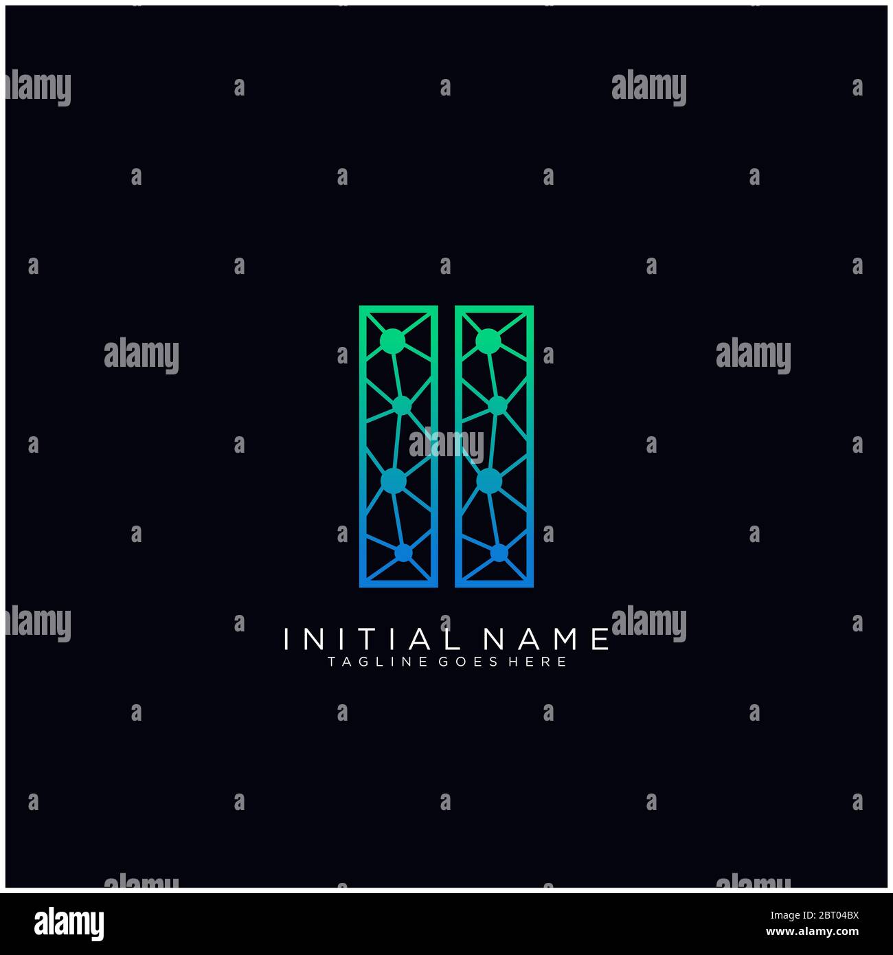 Ii monogram vector vectors hi-res stock photography and images - Alamy