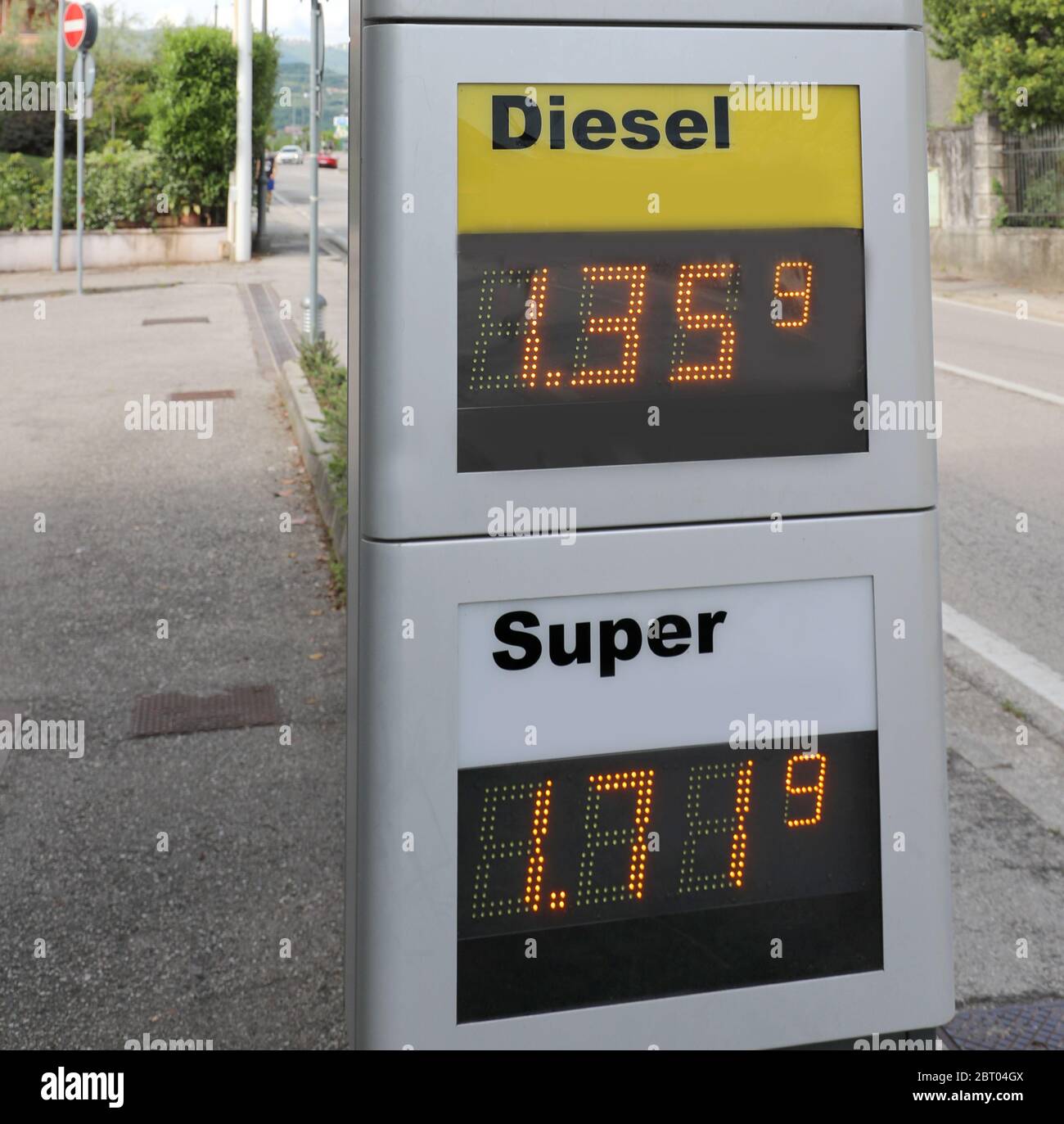 Sign petrol station in italy hi-res stock photography and images - Alamy
