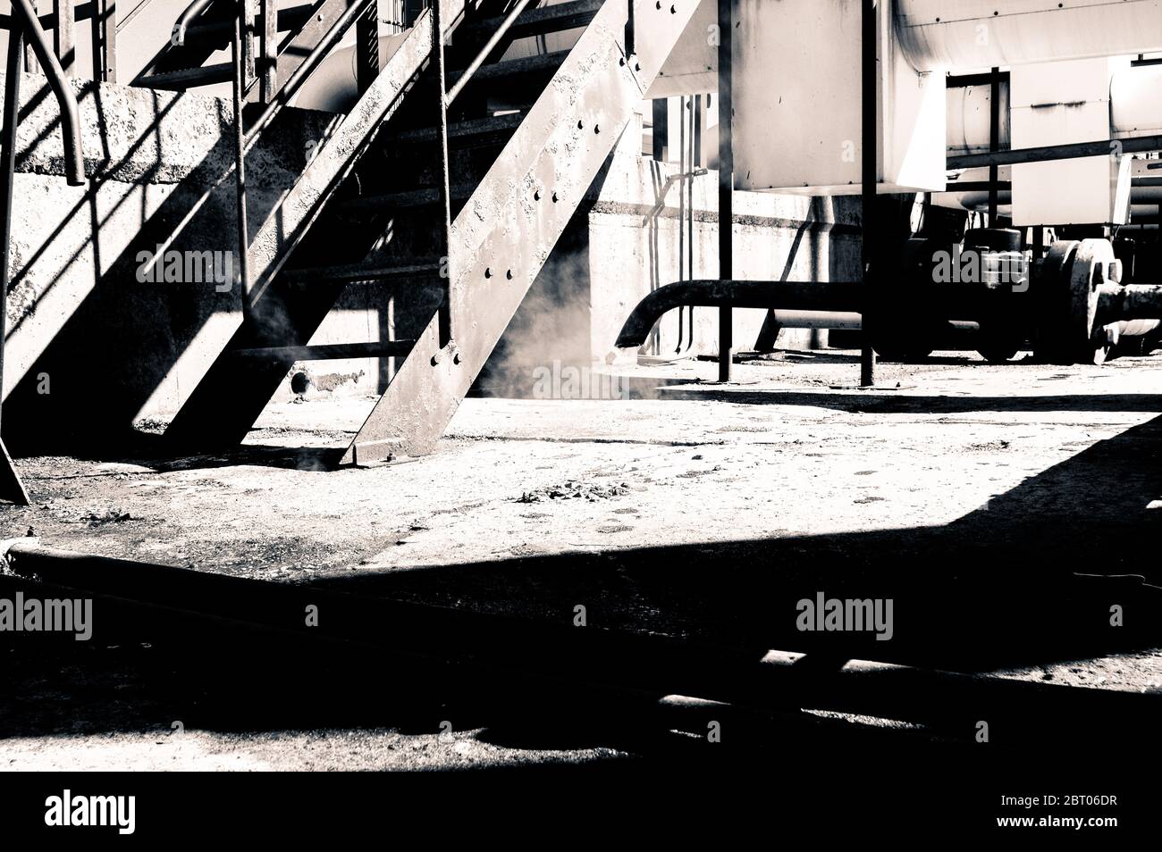 Industrial metal stairs. Metal stairs or steps or staircase. Industrial ...