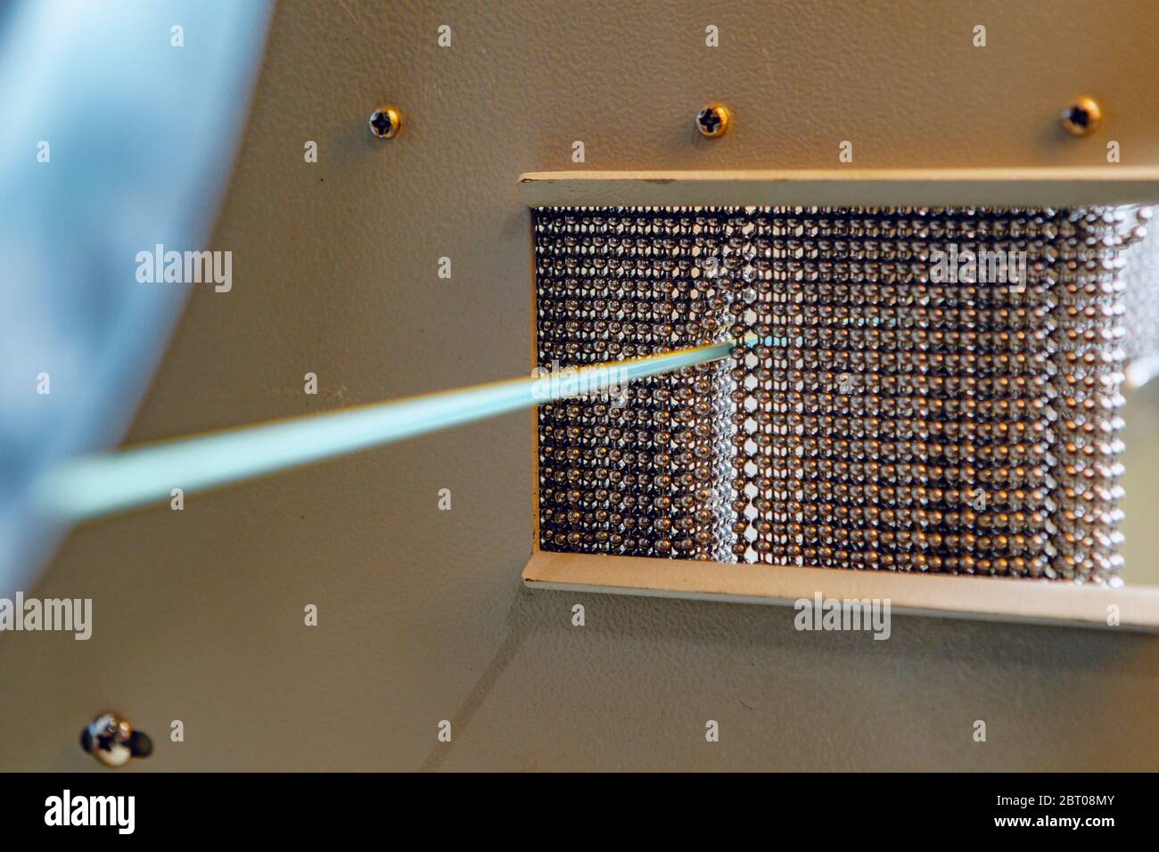 Inside a modern plant producing power electric cables and optical ...