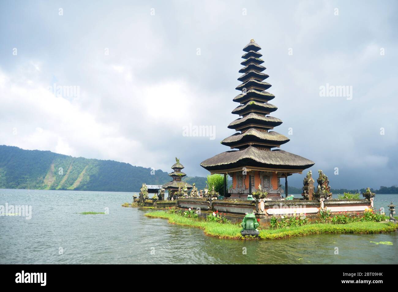 Meru towers of Pura Ulun Danu Bratan or Pura Bratan Hindu Shaivite ...