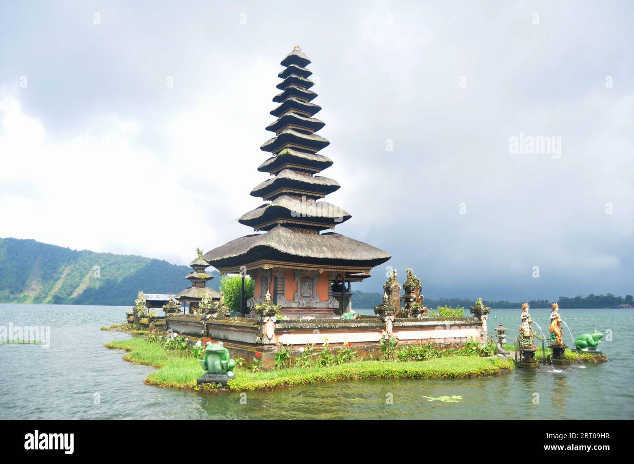 Meru towers of Pura Ulun Danu Bratan or Pura Bratan Hindu Shaivite ...