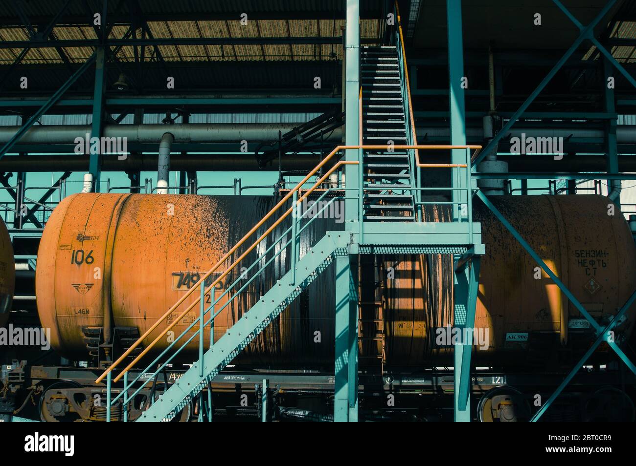 Industrial metal stairs. Metal stairs or steps or staircase. Industrial ...