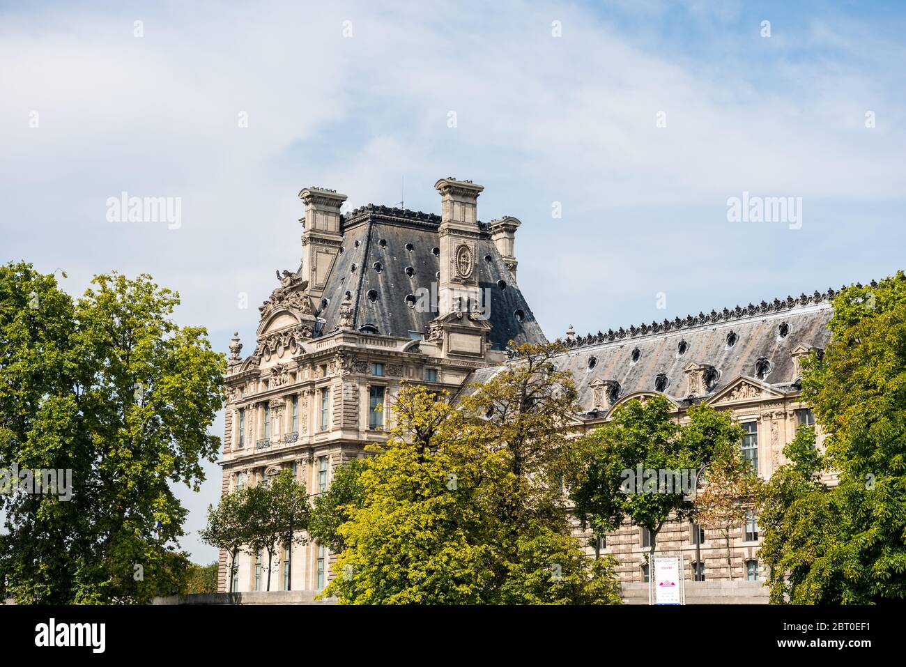 Rooftop of the Louvre Palace, a former royal palace located on the ...