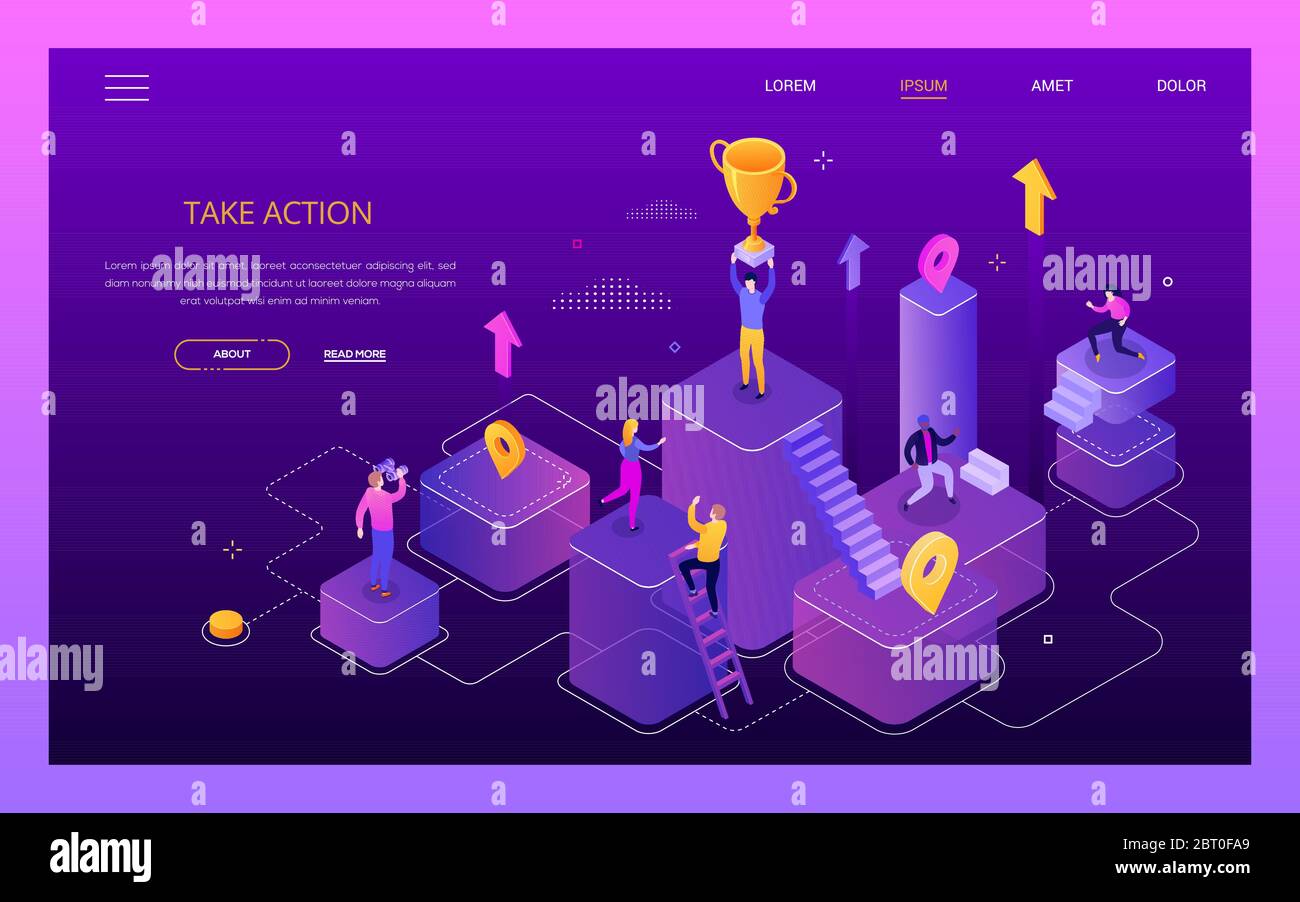 Take action concept Stock Vector Images - Alamy