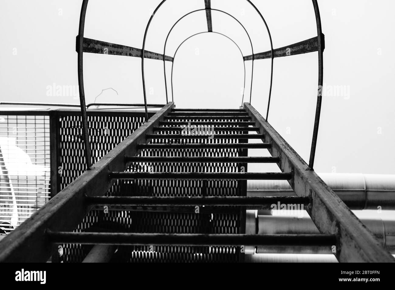 Industrial metal stairs. Metal stairs or steps or staircase. Industrial ...