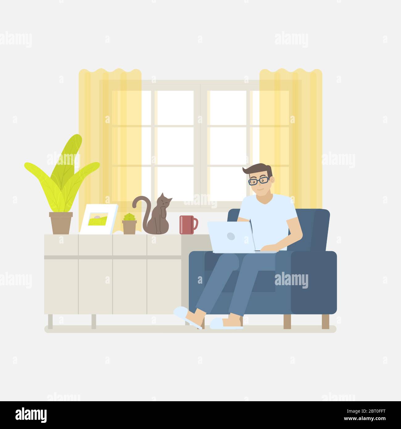 Young man in covid Stock Vector Images - Alamy