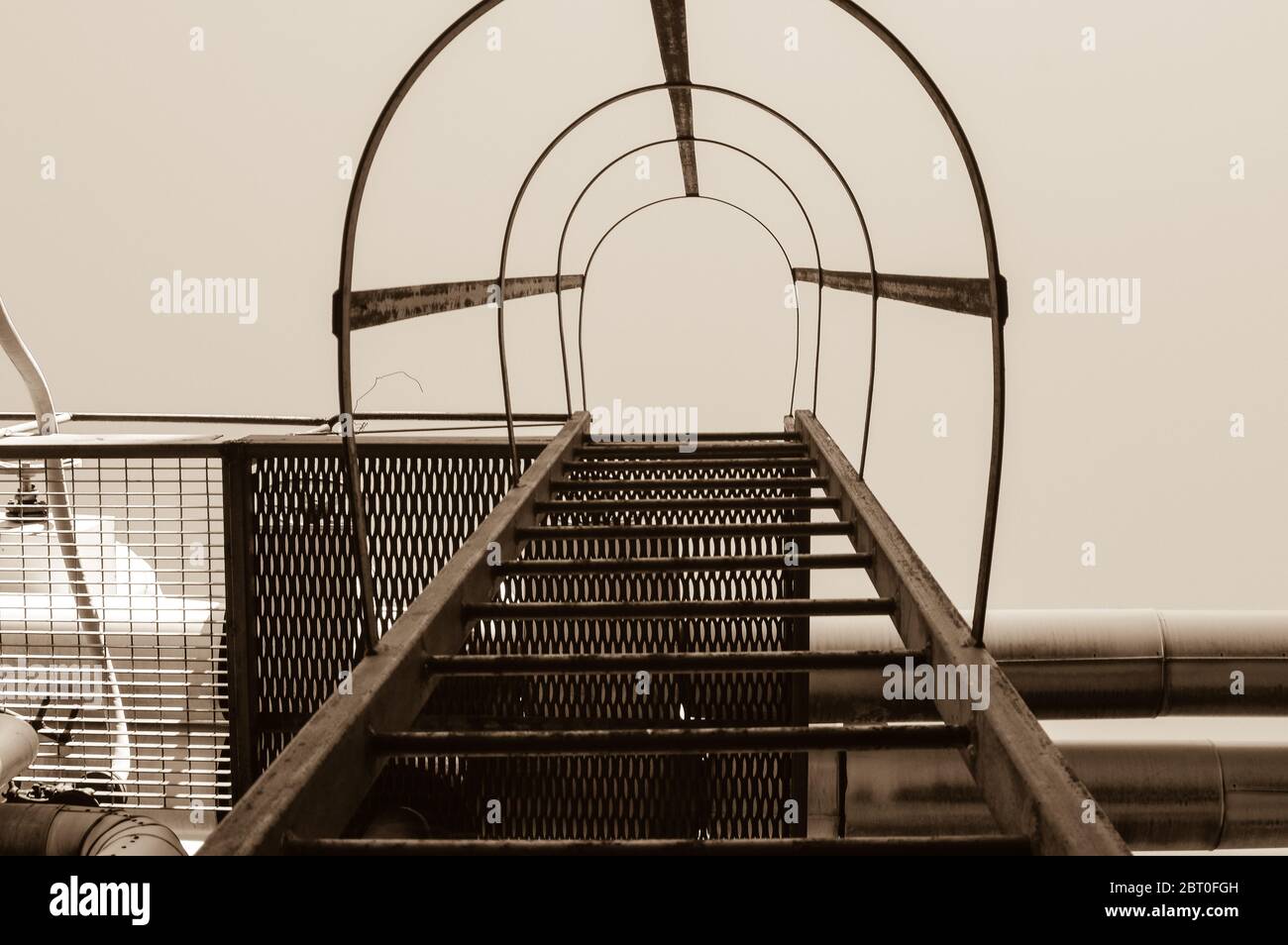 Industrial metal stairs. Metal stairs or steps or staircase. Industrial ...