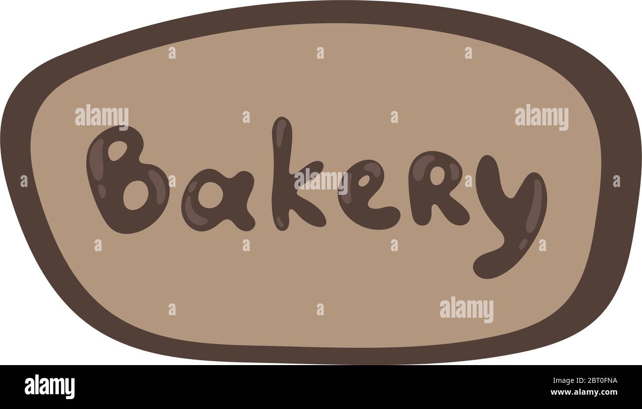 Bakery nameplate, doodle logo design. Hand drawn design. An icon for ...