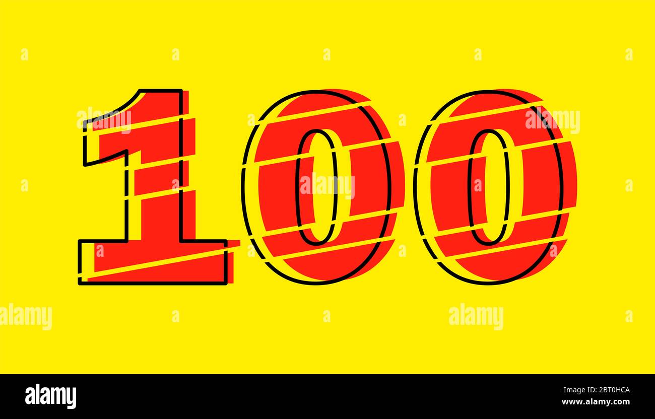 Number 100 and decorative hi-res stock photography and images - Alamy