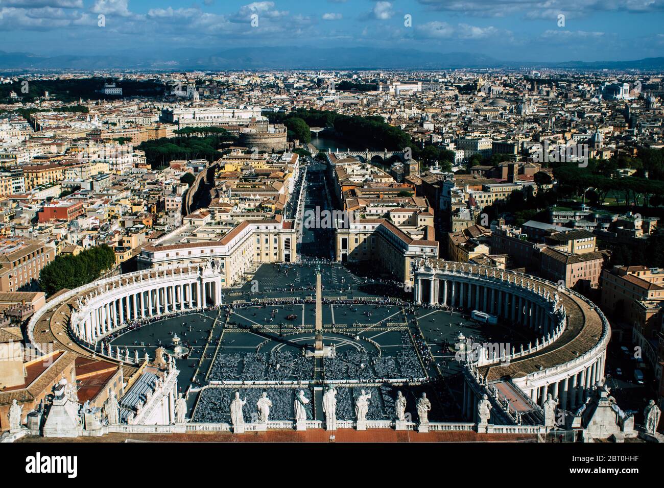Vatican City Italy October 18, 2019 Cityscape of Rome from the St Peter ...