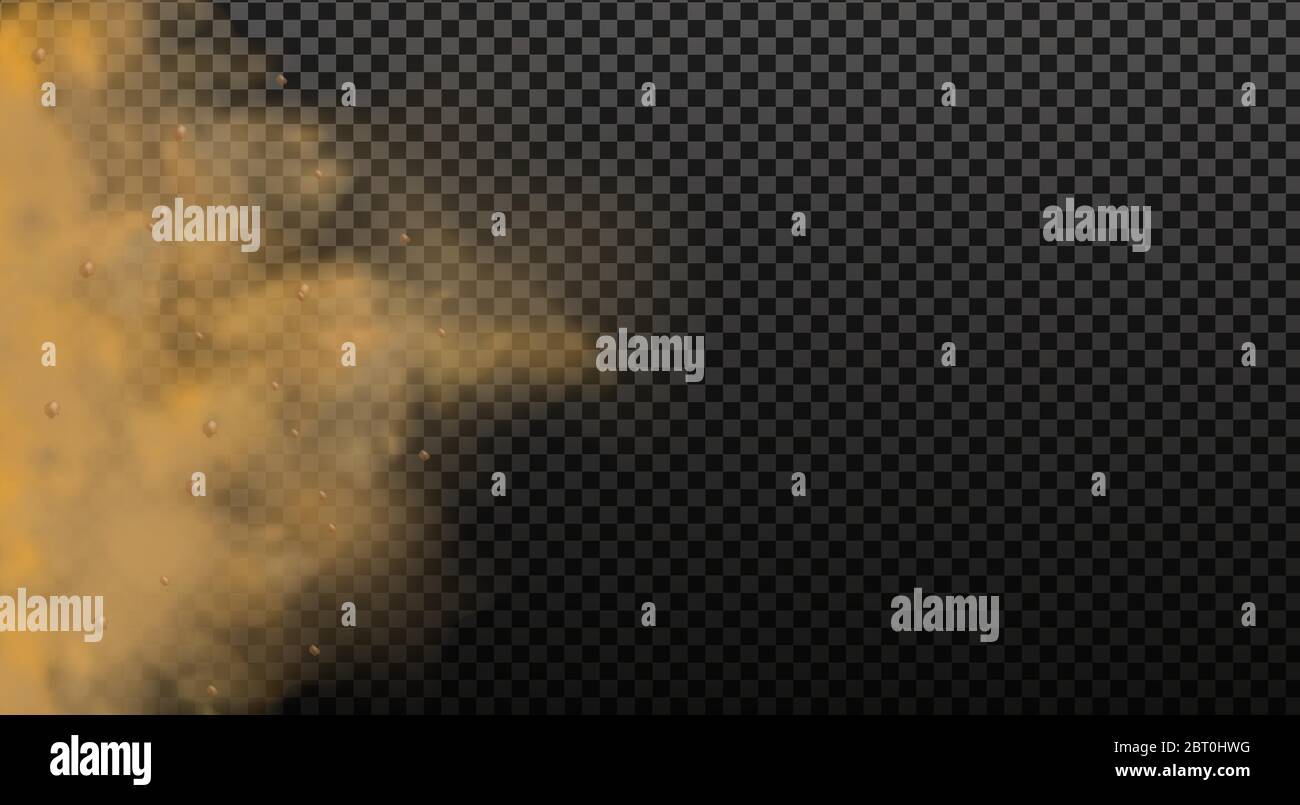 Dust cloud with particles with dirt,cigarette smoke, smog, soil and ...