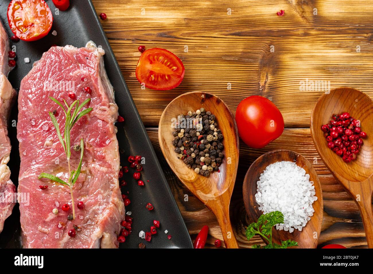 Two beef rump steaks hi-res stock photography and images - Alamy