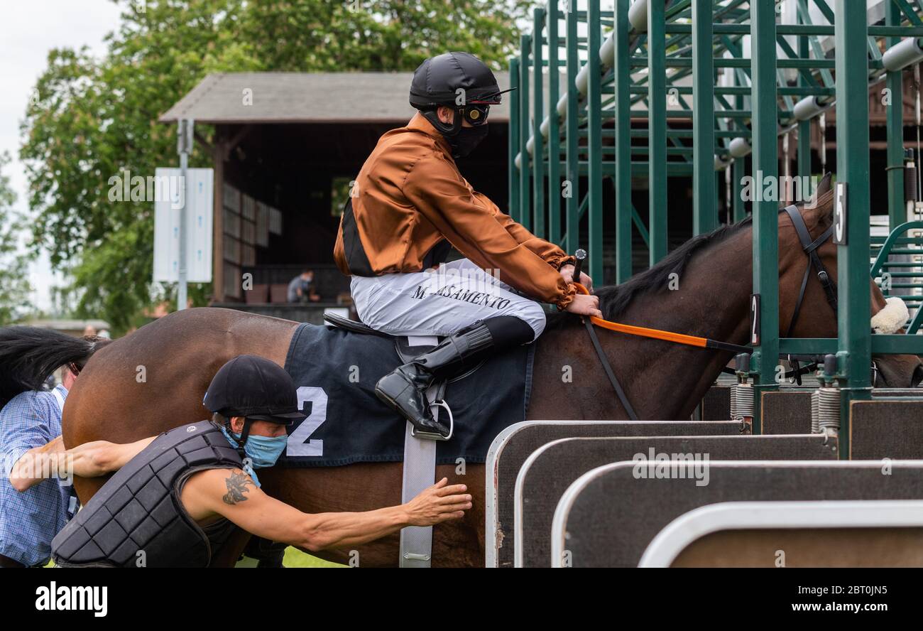 Dresden, Germany. 22nd May, 2020. Horse racing: Gallop, special race ...