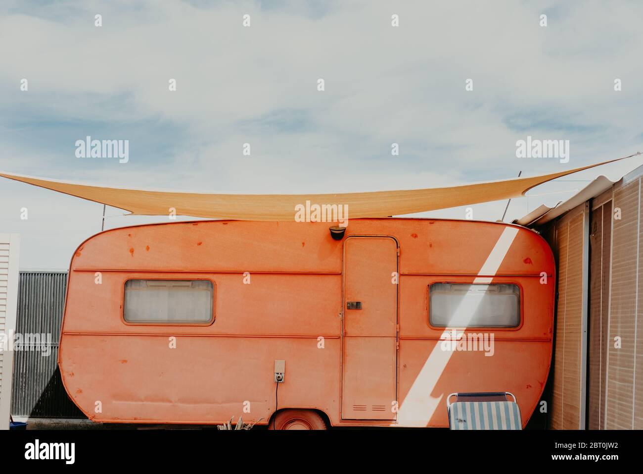 Orange camper van hi-res stock photography and images - Alamy