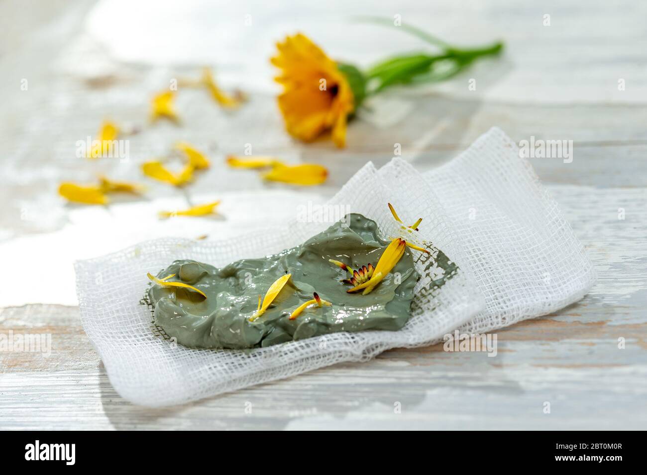 Clay-spa and medical concept : Clay-poultice use It to relieve ...