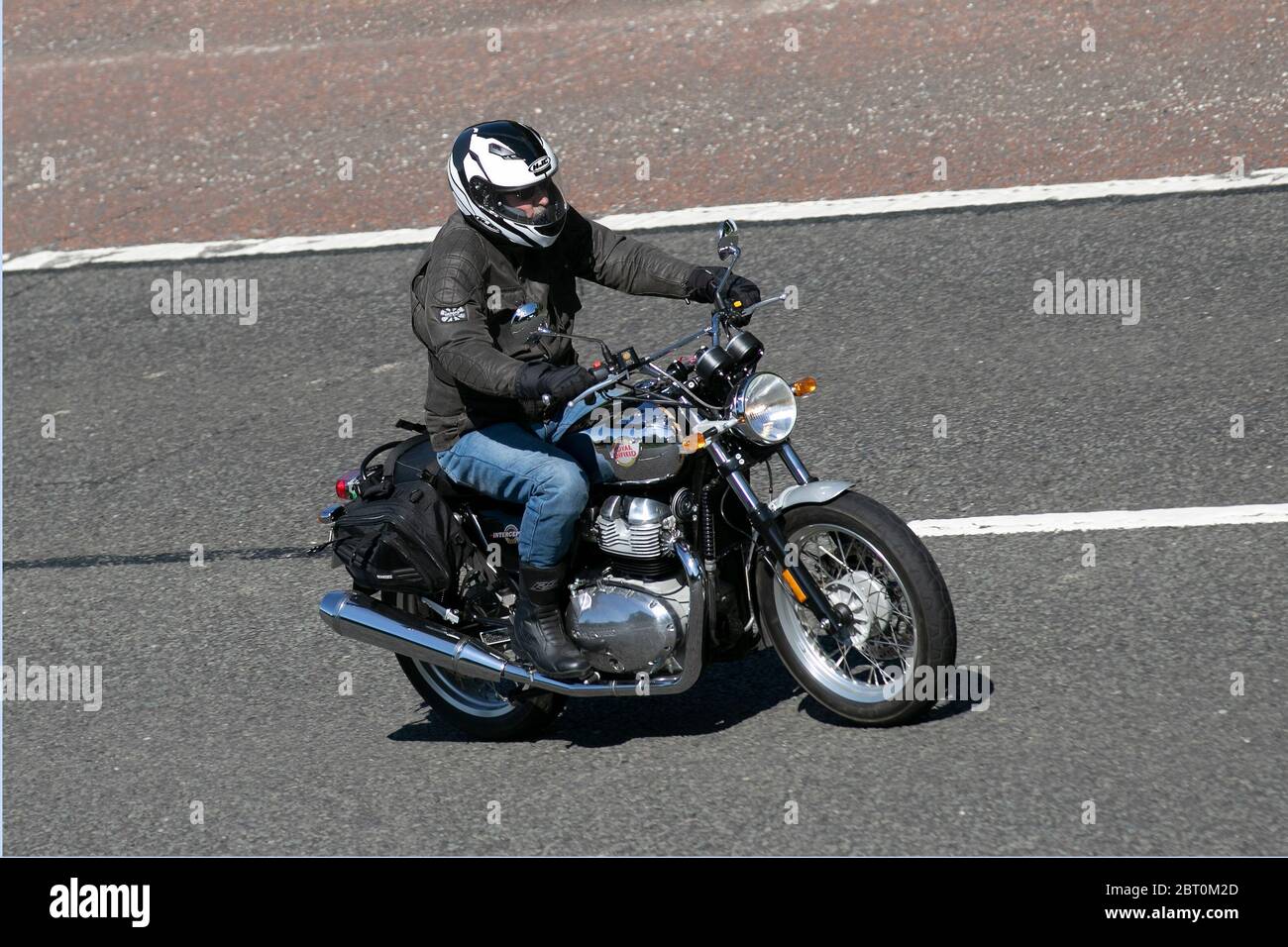 Royal Enfield Motorbike rider; two wheeled transport, motorcycles ...
