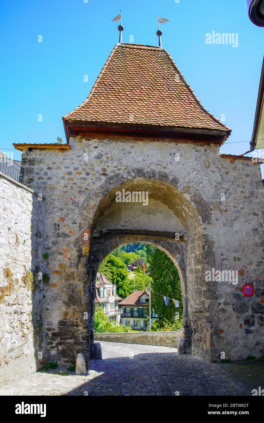 Medieval town gate to the old town hi-res stock photography and images ...
