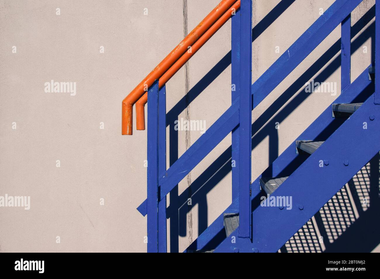 Industrial metal stairs. Metal stairs or steps or staircase. Industrial ...