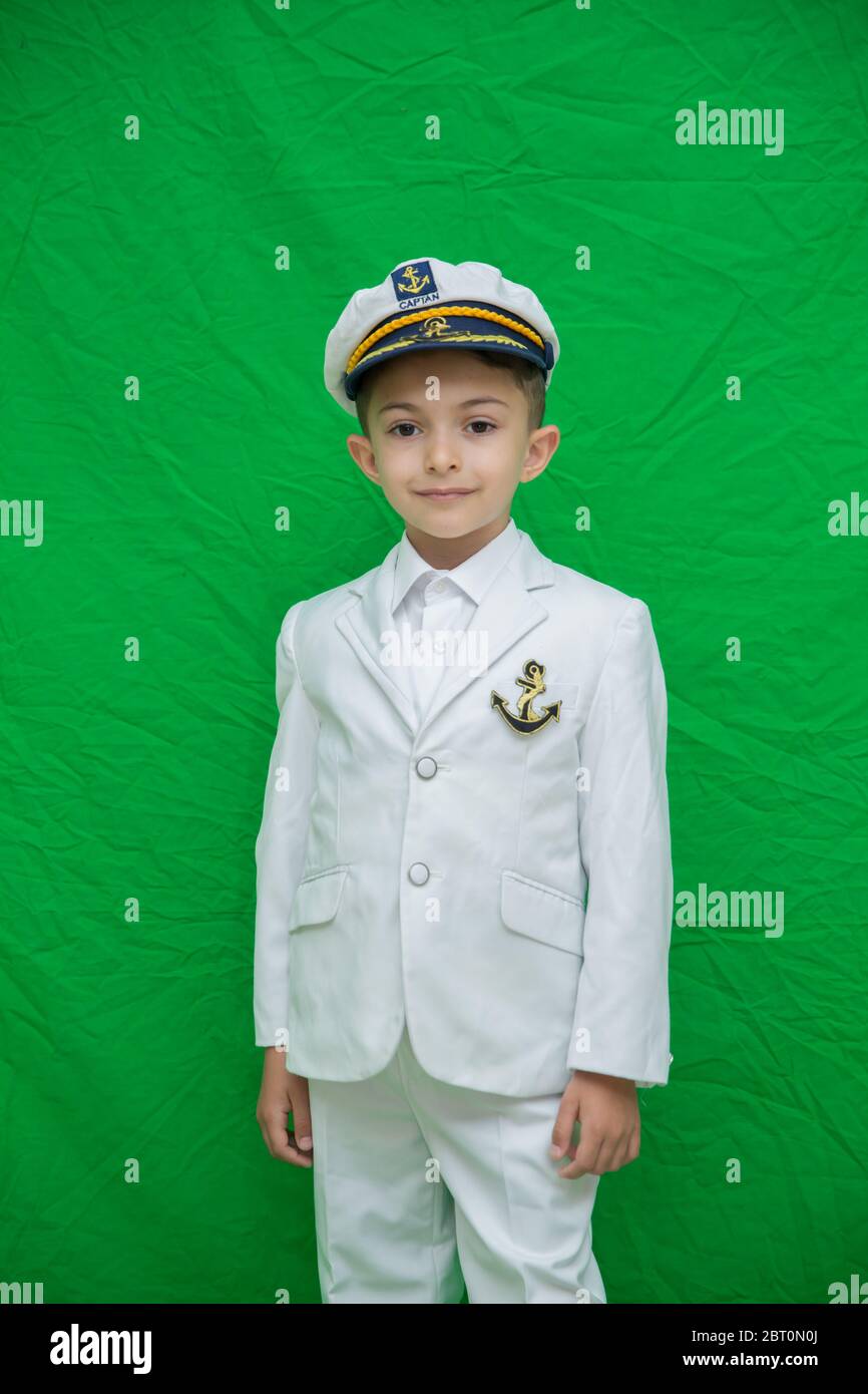 Sailor child . The child was photographed in a white sailor suit. In ...
