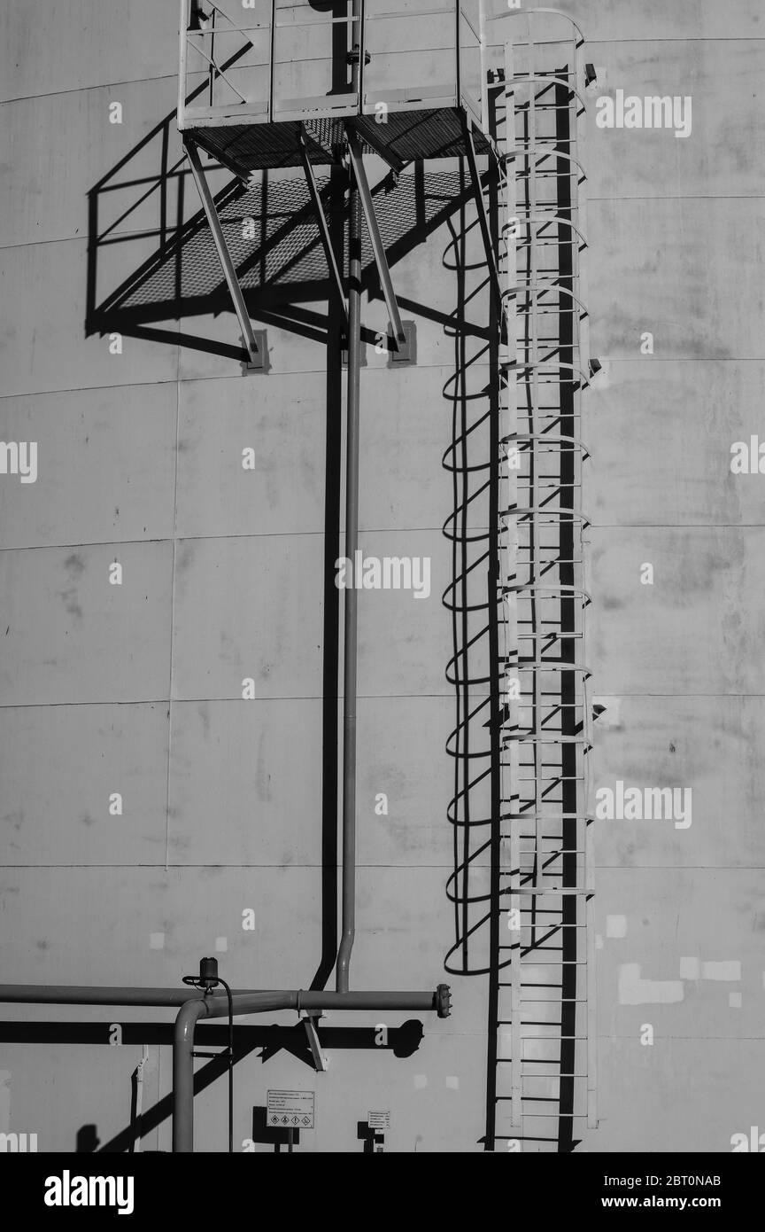 Industrial metal stairs. Metal stairs or steps or staircase. Industrial ...