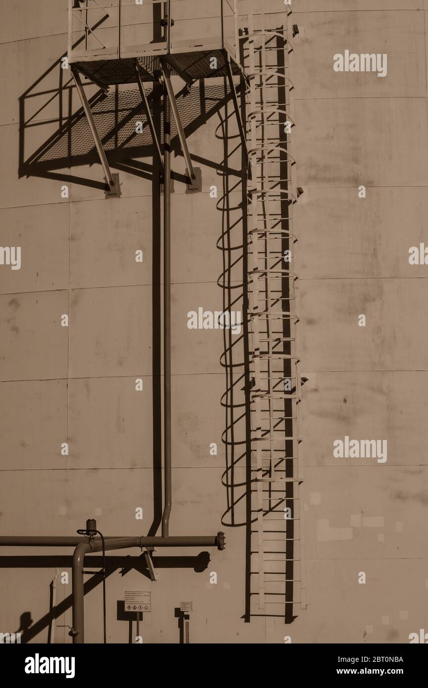 Industrial metal stairs. Metal stairs or steps or staircase. Industrial ...