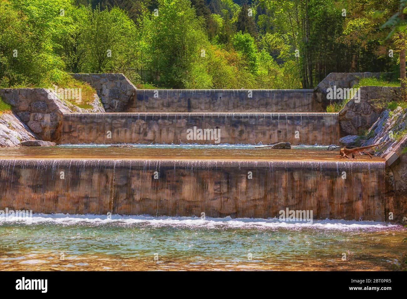 Waterfall in Jenbachparadies near Bad Feilnbach Stock Photo - Alamy