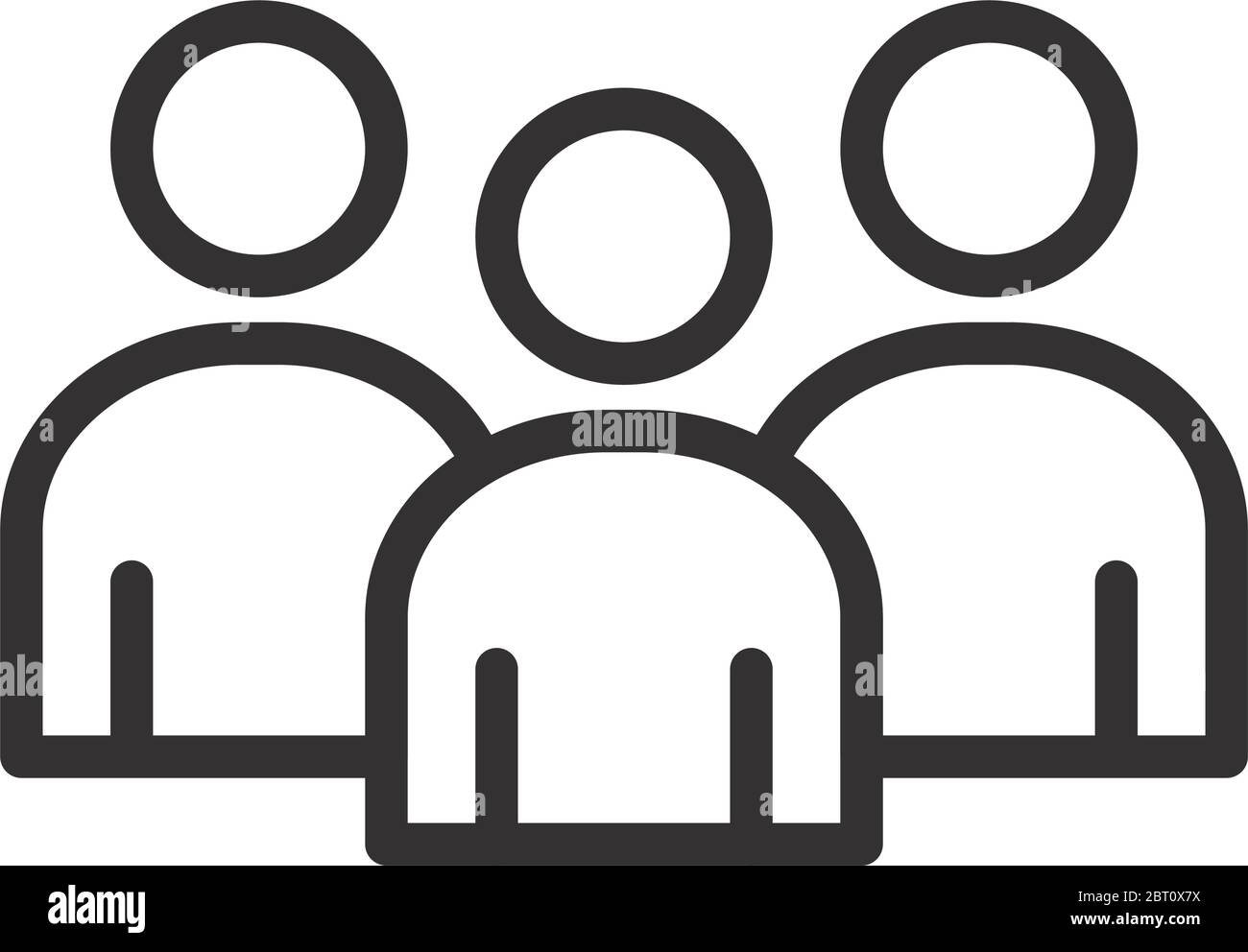 pictogram people icon over white background, line style, vector ...