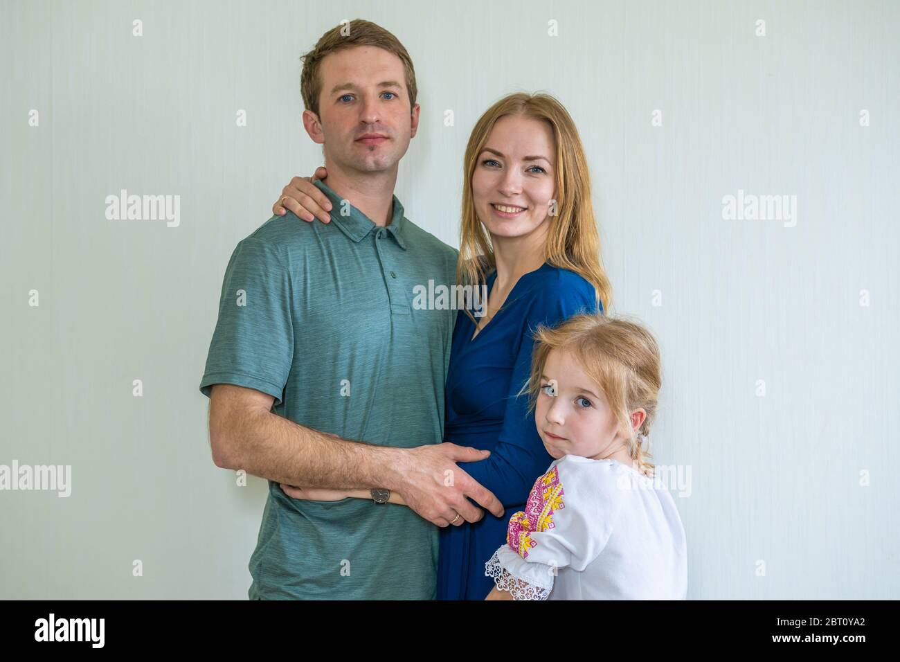 Portrait of a young Russian family with a young daughter Stock Photo ...