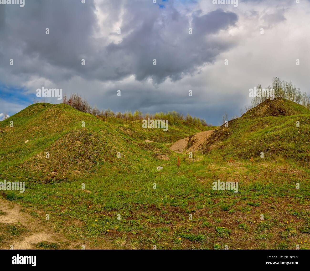 Spring landscape of a closed sand pit Stock Photo - Alamy