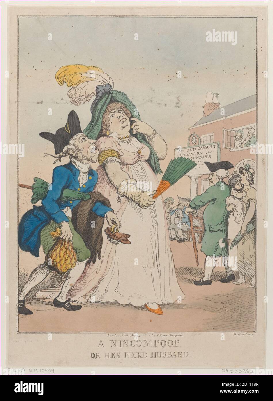 A Nincompoop, or Hen Peck'd Husband, April 24, 1807 Stock Photo - Alamy