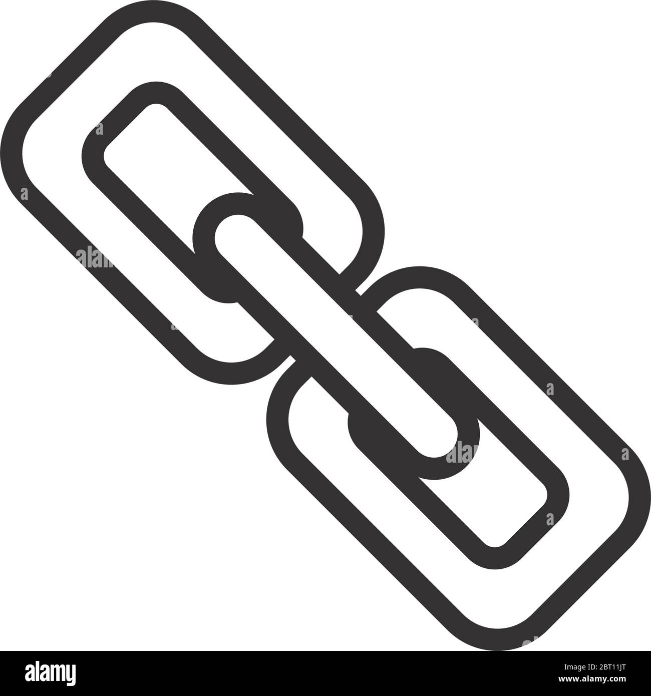 link chain icon over white background, line style, vector illustration ...