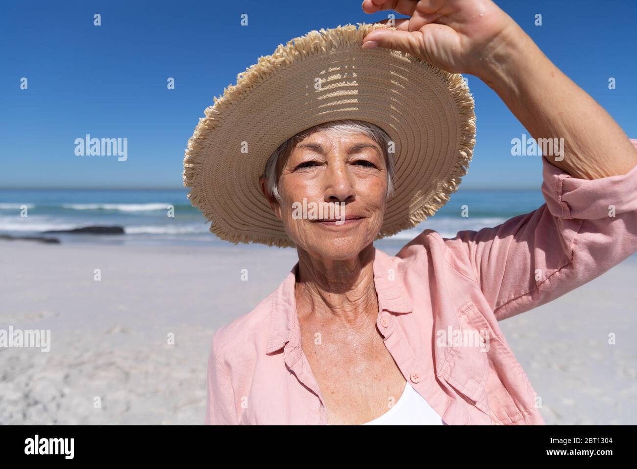 Elderly caucasian female enjoying hi-res stock photography and images ...