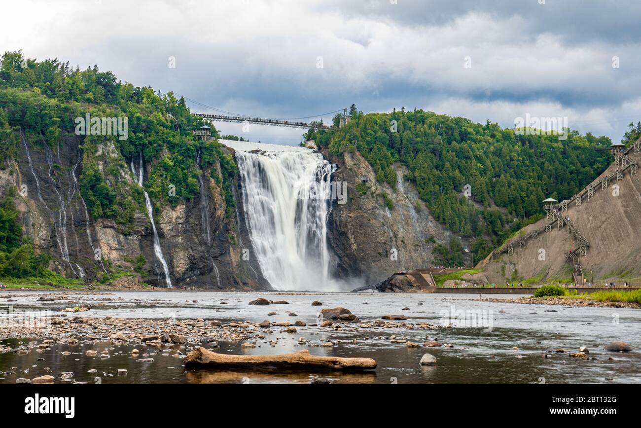 Insane view of Montmorency waterfall from the bottom. Only 10kms away ...