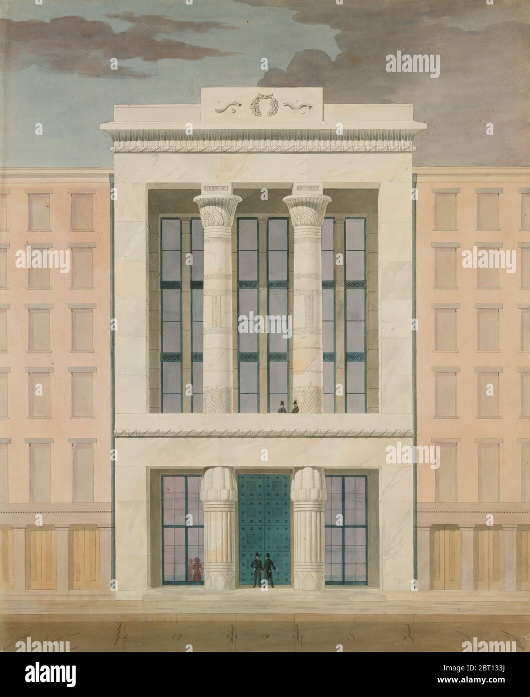 American Institute, New York City (front elevation), 1834-35 Stock ...