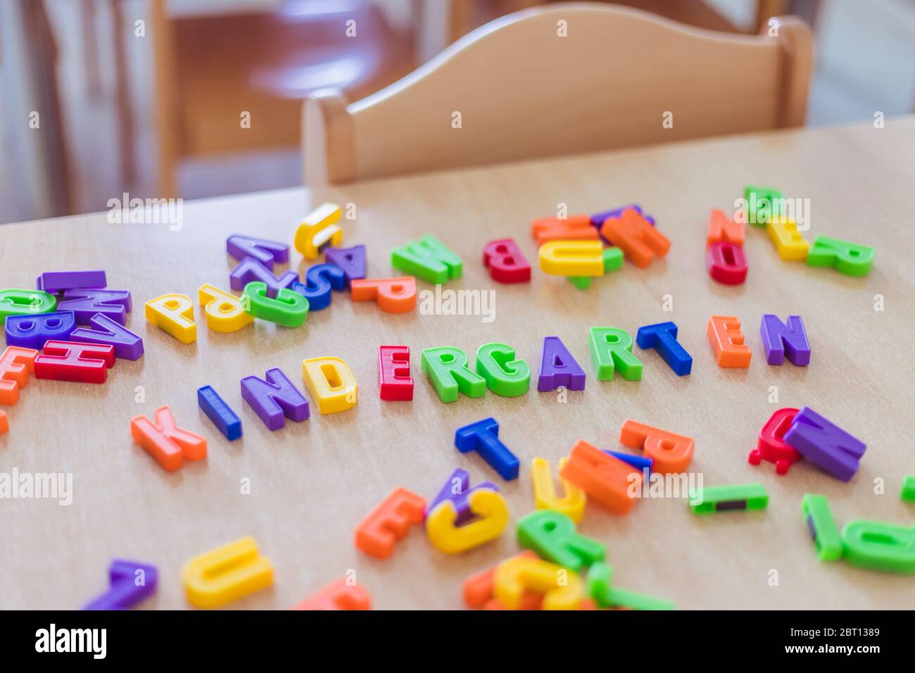 Colorful letters with the word “Kindergarten” Stock Photo - Alamy