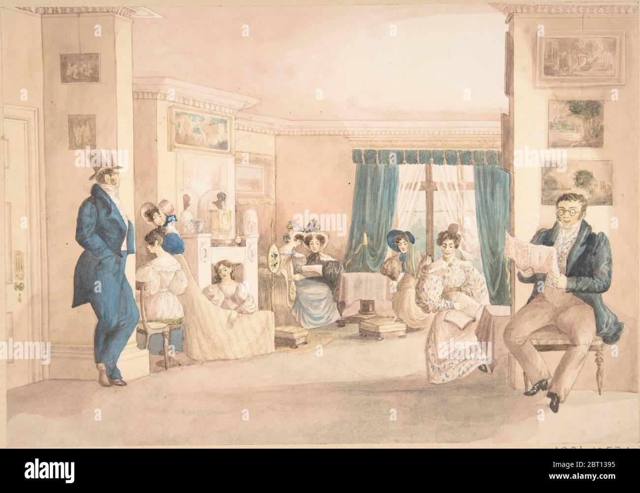 An Interior at Hatton, Warwickshire, 1820-30 Stock Photo - Alamy