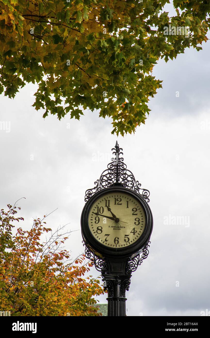 Bar Harbor town clock Stock Photo - Alamy