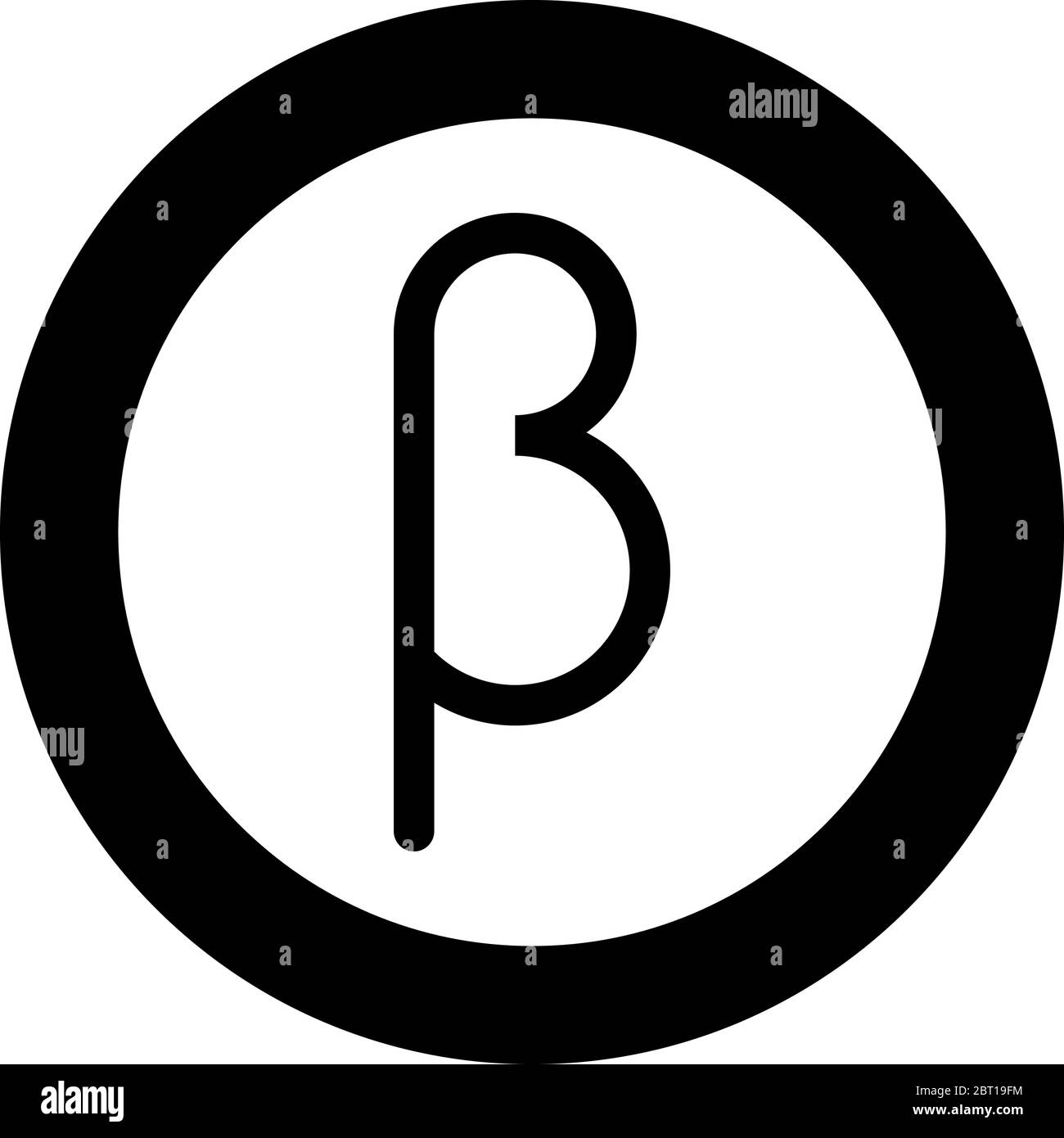 Beta greek symbol small letter lowercase font icon in circle round ...
