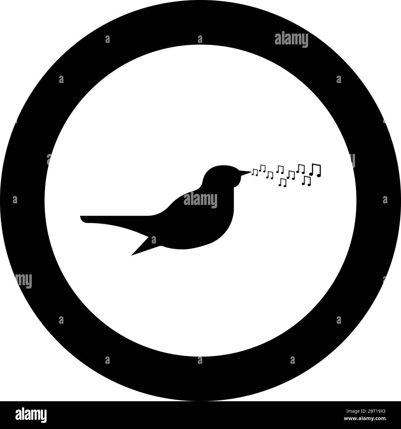 Nightingale singing Stock Vector Images - Alamy