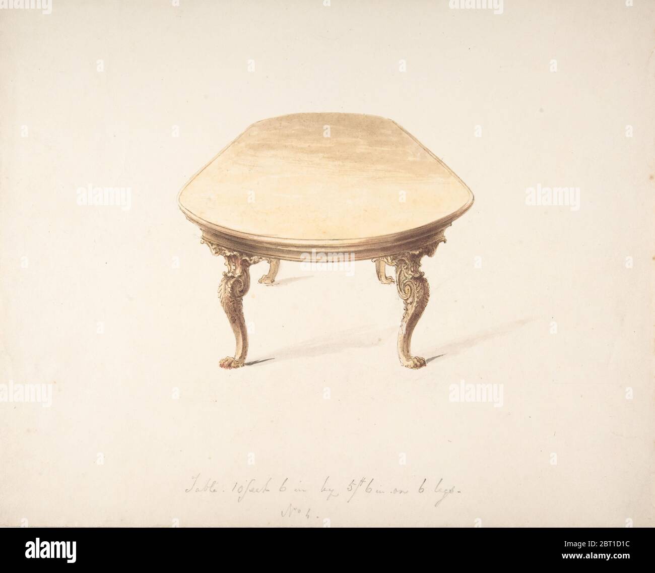 Design for a Dining Table, early 19th century Stock Photo - Alamy