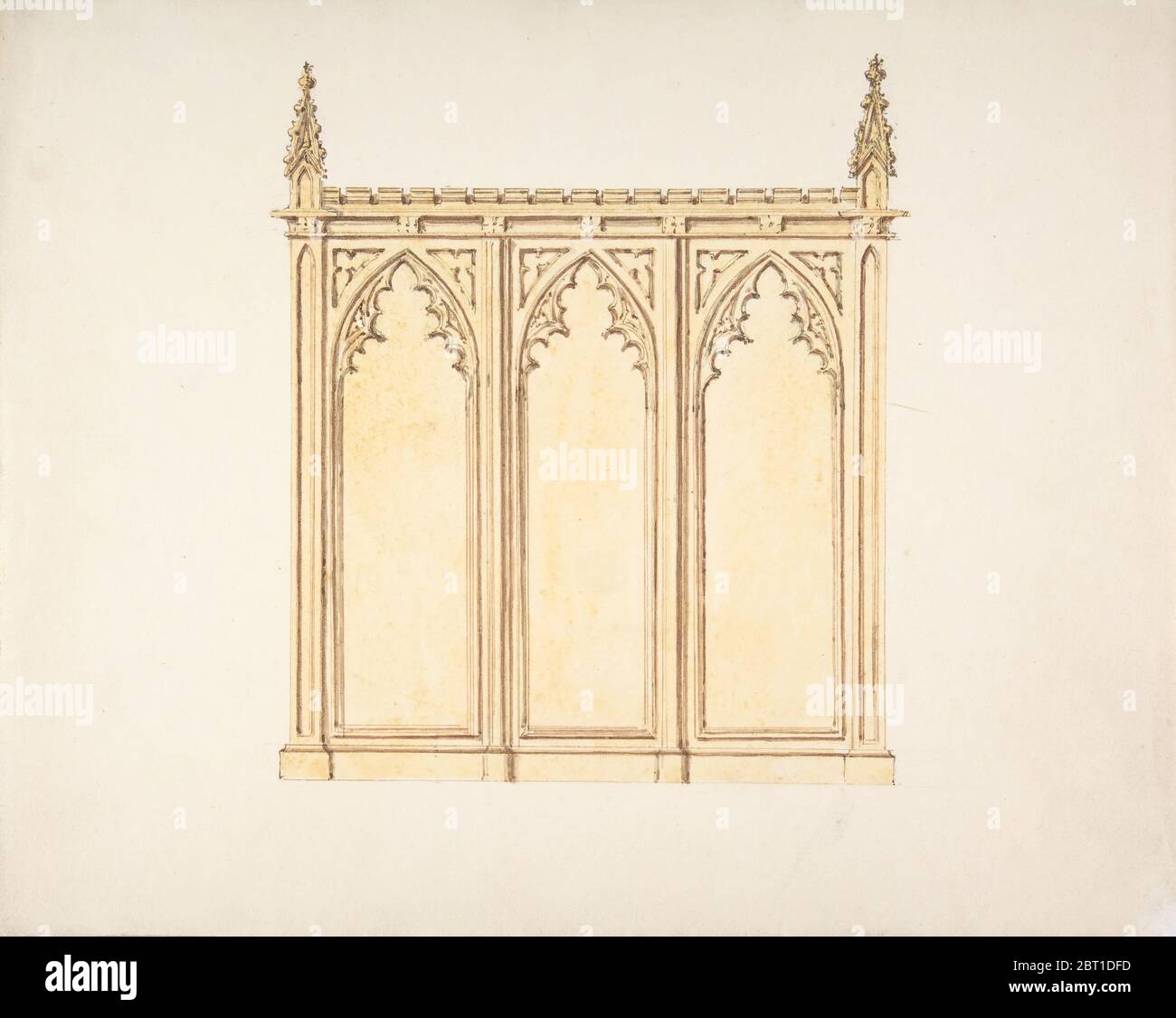 Design for a Gothic Paneling, early 19th century Stock Photo - Alamy