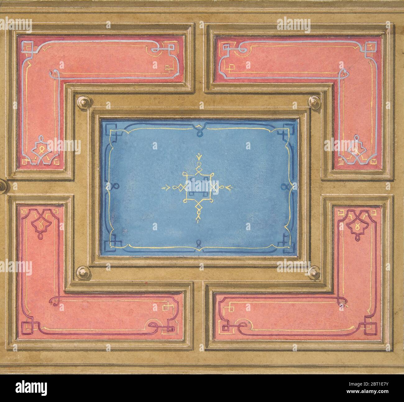 Design for a paneled ceiling, 19th century Stock Photo - Alamy