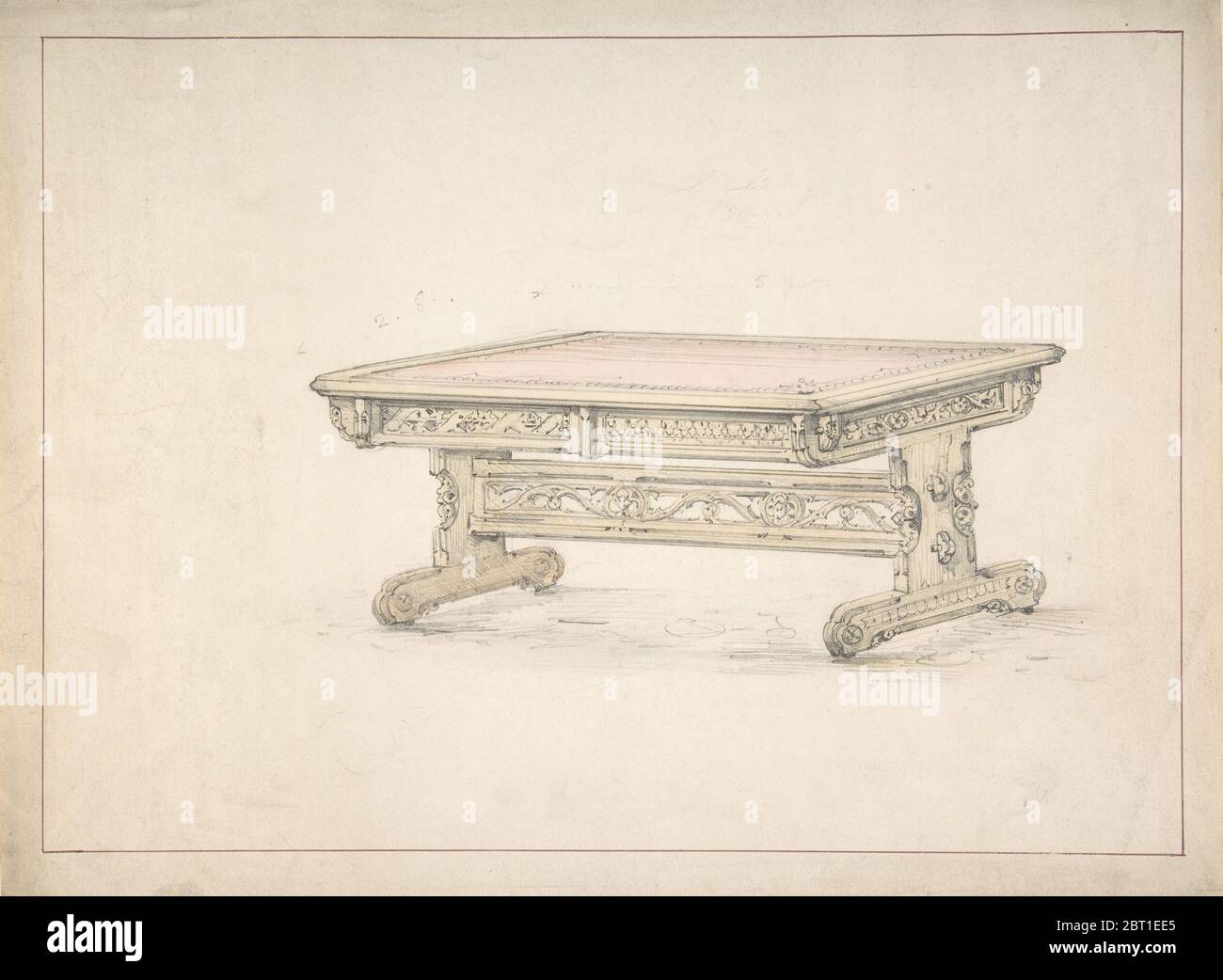 Design for a Renaissance Style Table, 19th century Stock Photo - Alamy