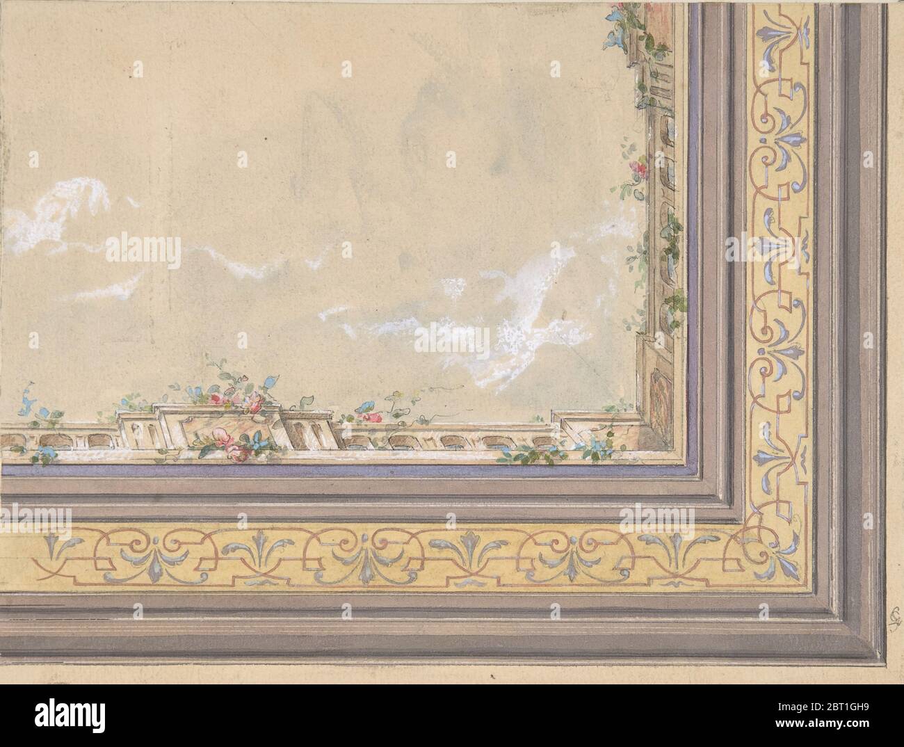 Design for Ceiling, second half 19th century Stock Photo - Alamy