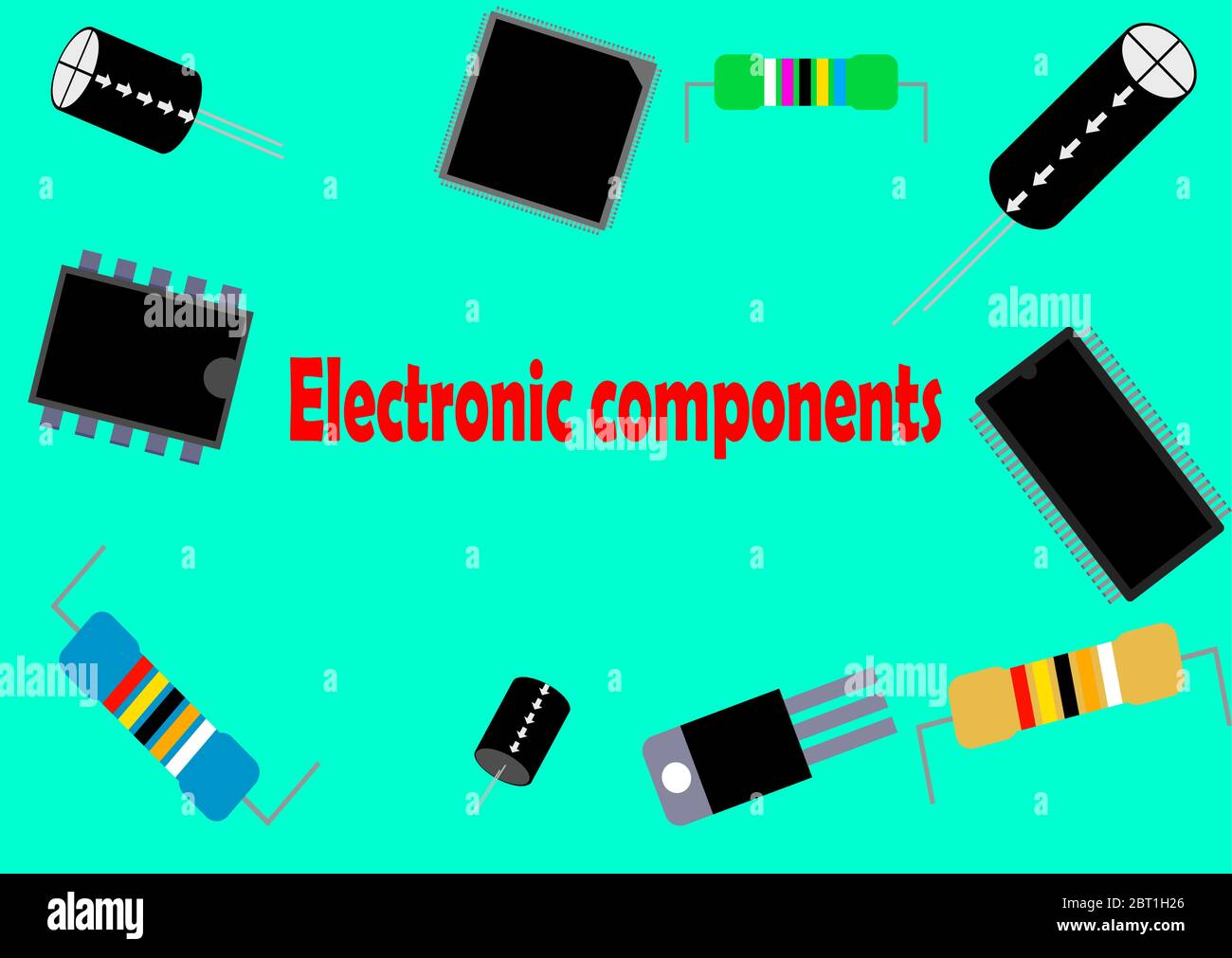Electronic components template for text with place for text Stock ...